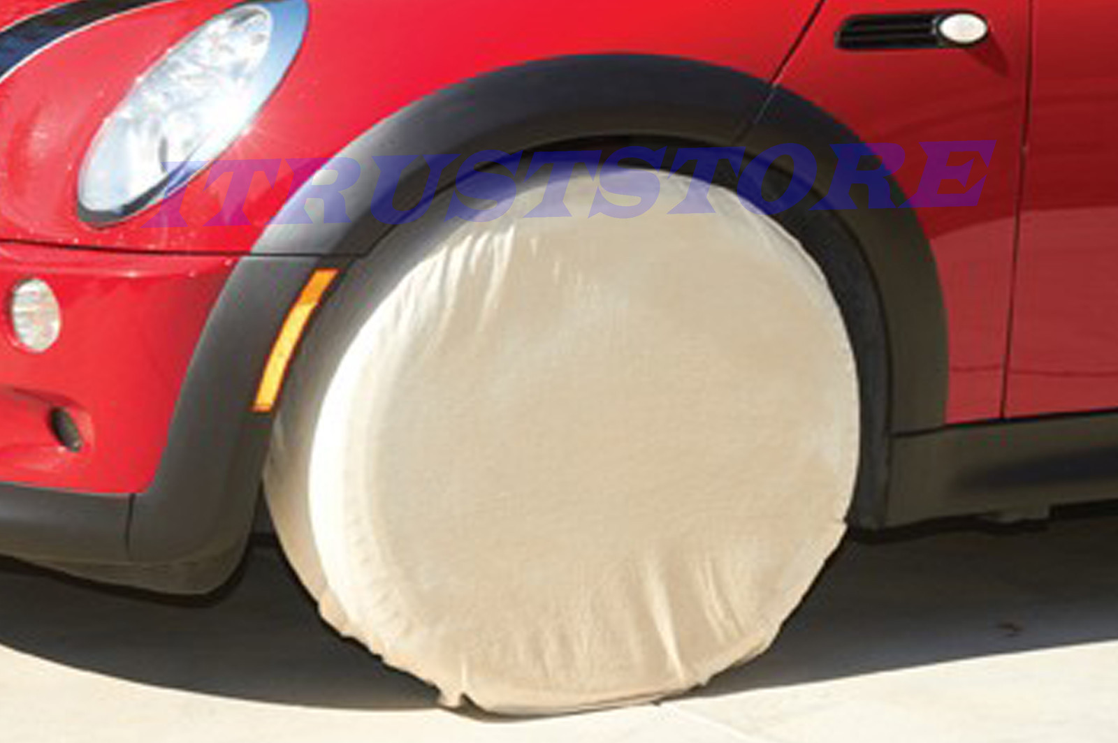 4 PC ROUND CAR AUTO AUTOMOTIVE CANVAS TIRE AND WHEEL RIM PROTECTORS ...