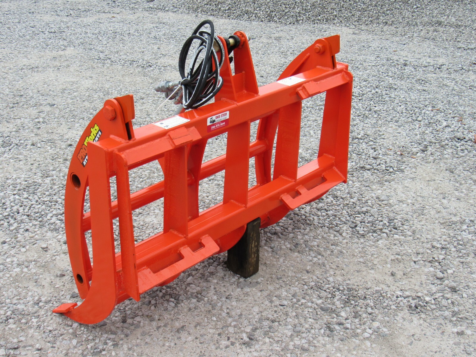 48" Compact Tractor Root Rake Clam Grapple Attachment Skid Steer Quick ...