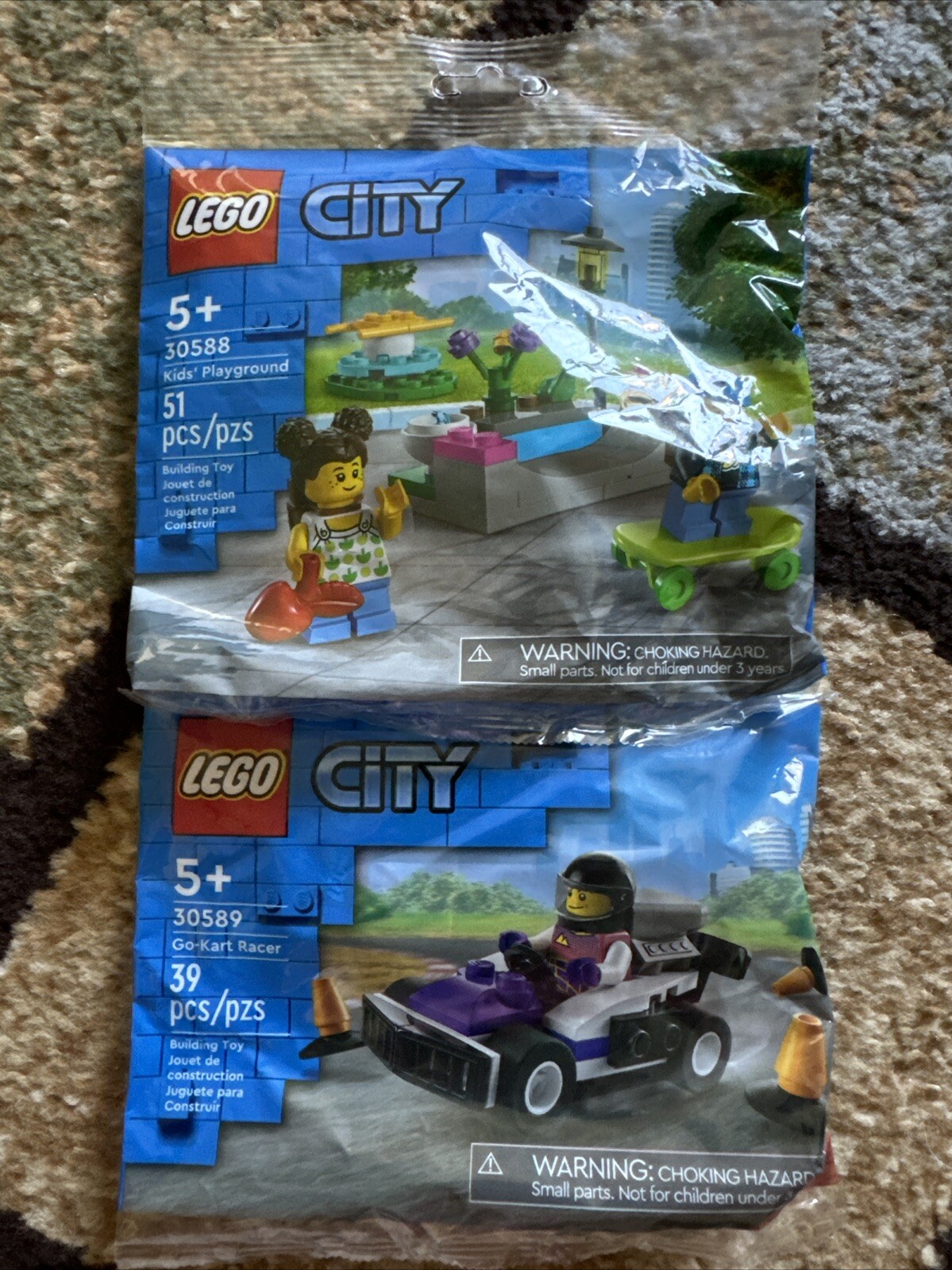 New Sealed Lot Of 2 Lego City Kids Playground 30588 & Go-Kart Racer ...