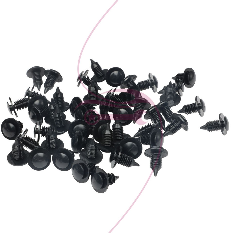 50pcs Interior Door Panel Clips Fasteners Push Pins Retainers for Ford ...