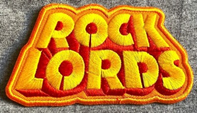 ROCK LORDS embroidered figure patch action logo title symbol meteorbs ...