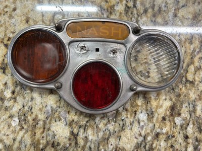 1920s Nash Red Clear Amber Glass Combo Bezel Light Automobile Display ...
