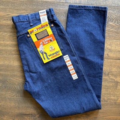 NEW Wrangler Mens 38x36 Cowboy Cut Pro-Rodeo Competition Dark Wash ...