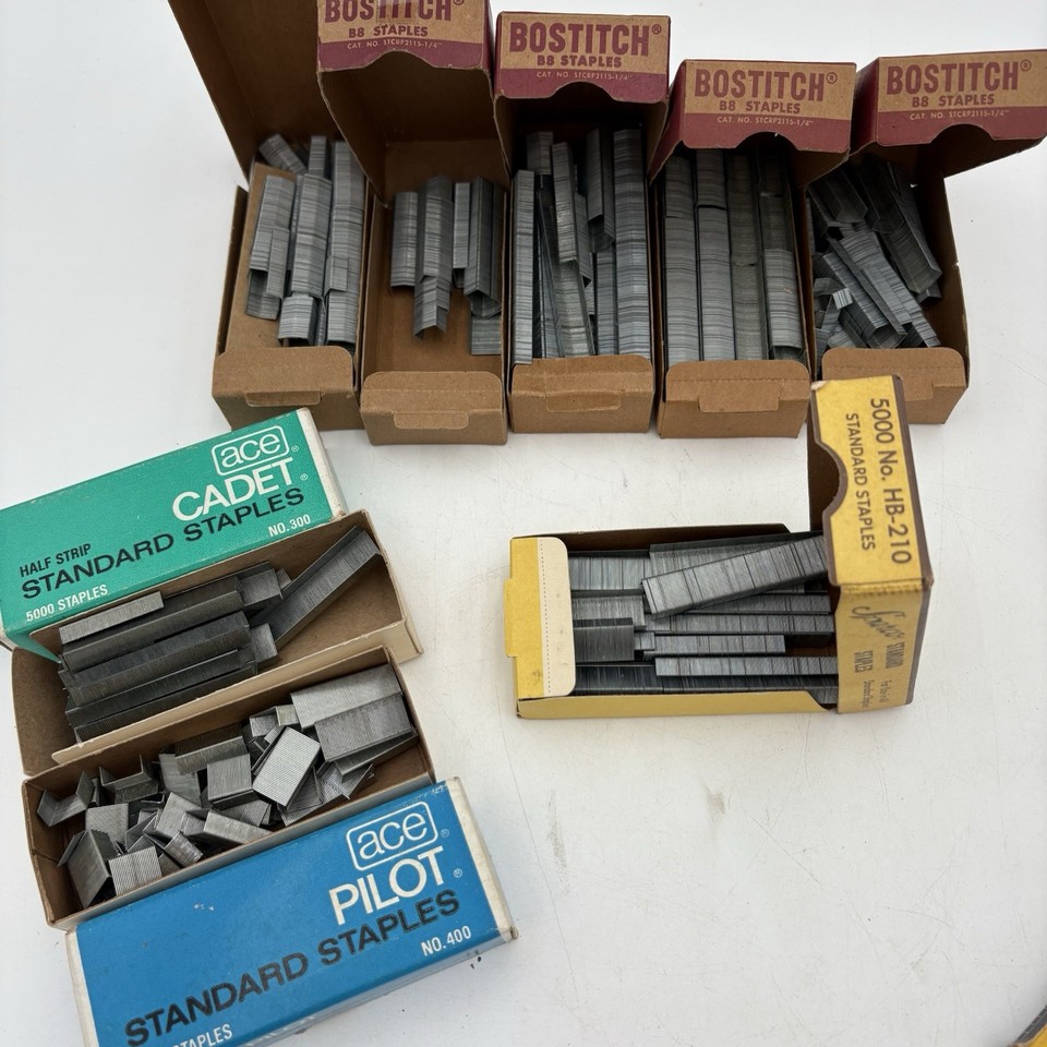Lot VTG Office Supplies Bostitch Ace Staples Avery Tape Victor Index ...