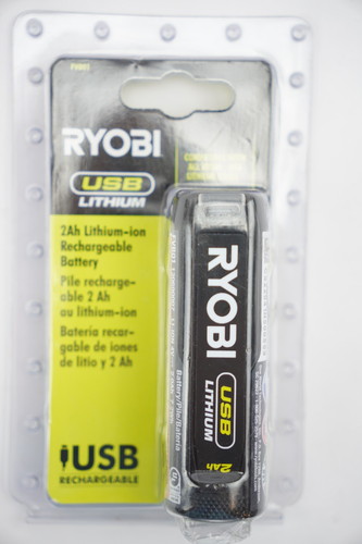 New Sealed Genuine Ryobi USB Lithium Ion Rechargeable 2Ah Battery FVB01 ...