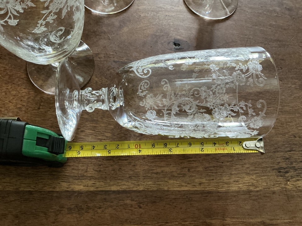 (4) Vintage 1942-1959 Fostoria Buttercup Etched Ice Tea Glasses Elegant Glass | eBay