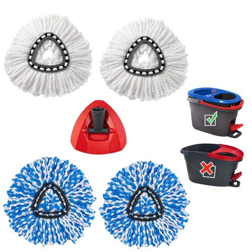 O-Cedar Mop Head Replacement – 4 Pcs Durable and Machine Washable Mop ...