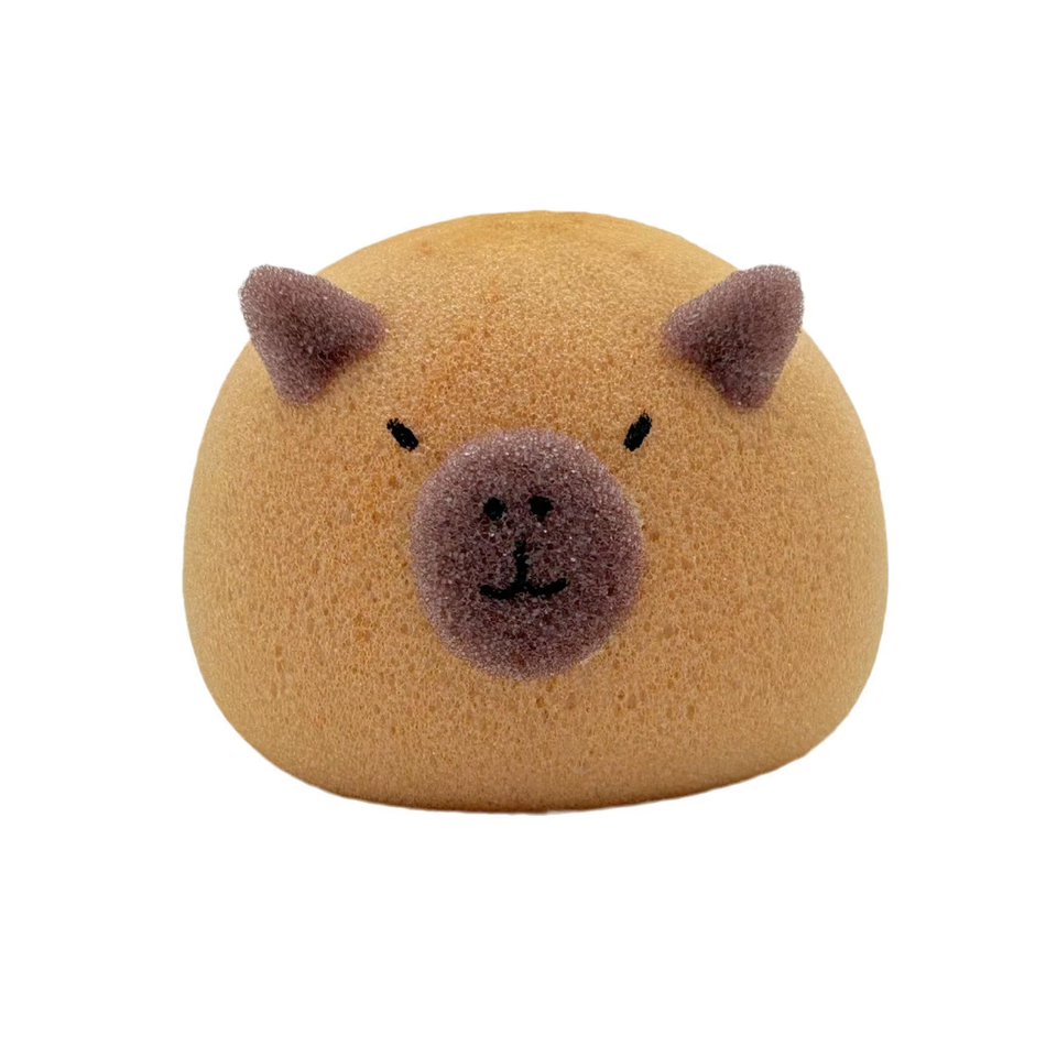 Cute Capybara Shaped Bath Ball Sponge Cleaning Brushes Easy Foaming ...