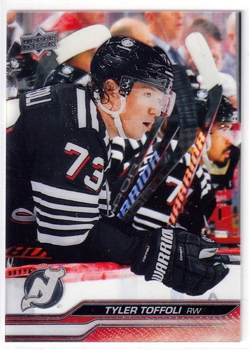 2023-24 Upper Deck Clear Cut Parallel #582 Tyler Toffoli - New Jersey ...