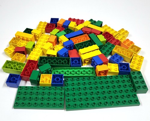 Vintage Lego Duplo Bricks Lot Assorted 2x2 2x4 2x6 2x8 2x10 ...