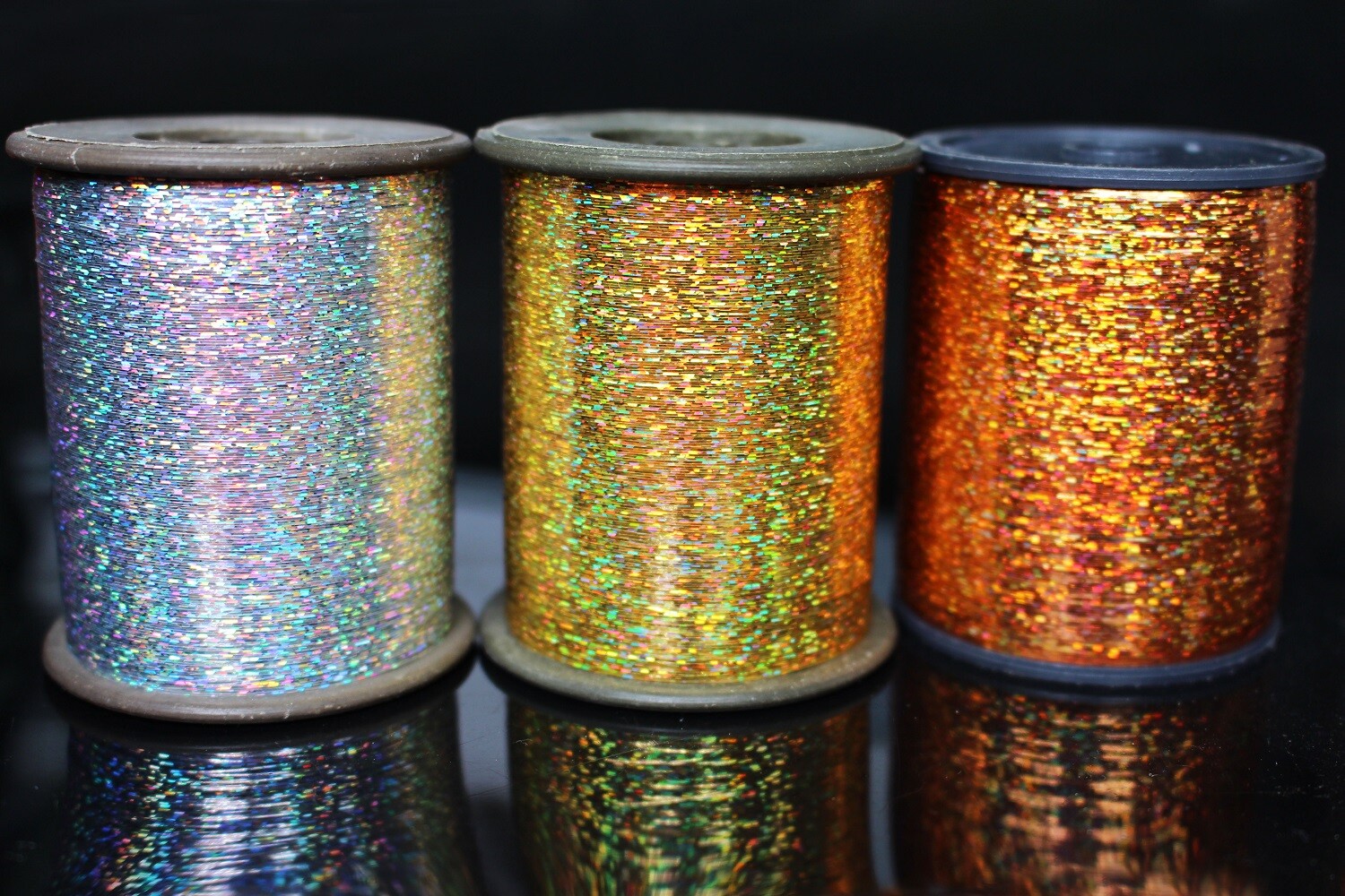 1 Spool 7000m 0.3mm Flashabou Holographic Tinsel Laser Flat Mylar Fly ...