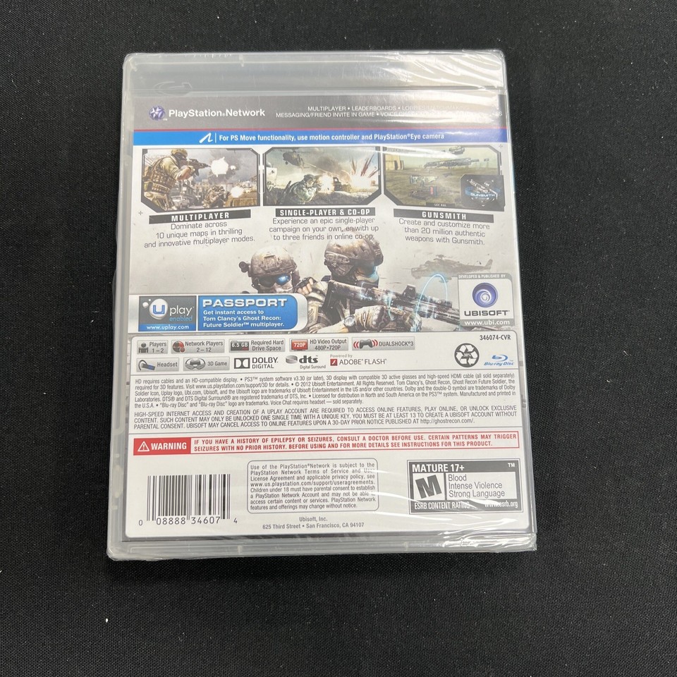Tom Clancy's Ghost Recon Future Soldier Sony PlayStation 3 2012 PS3 ...