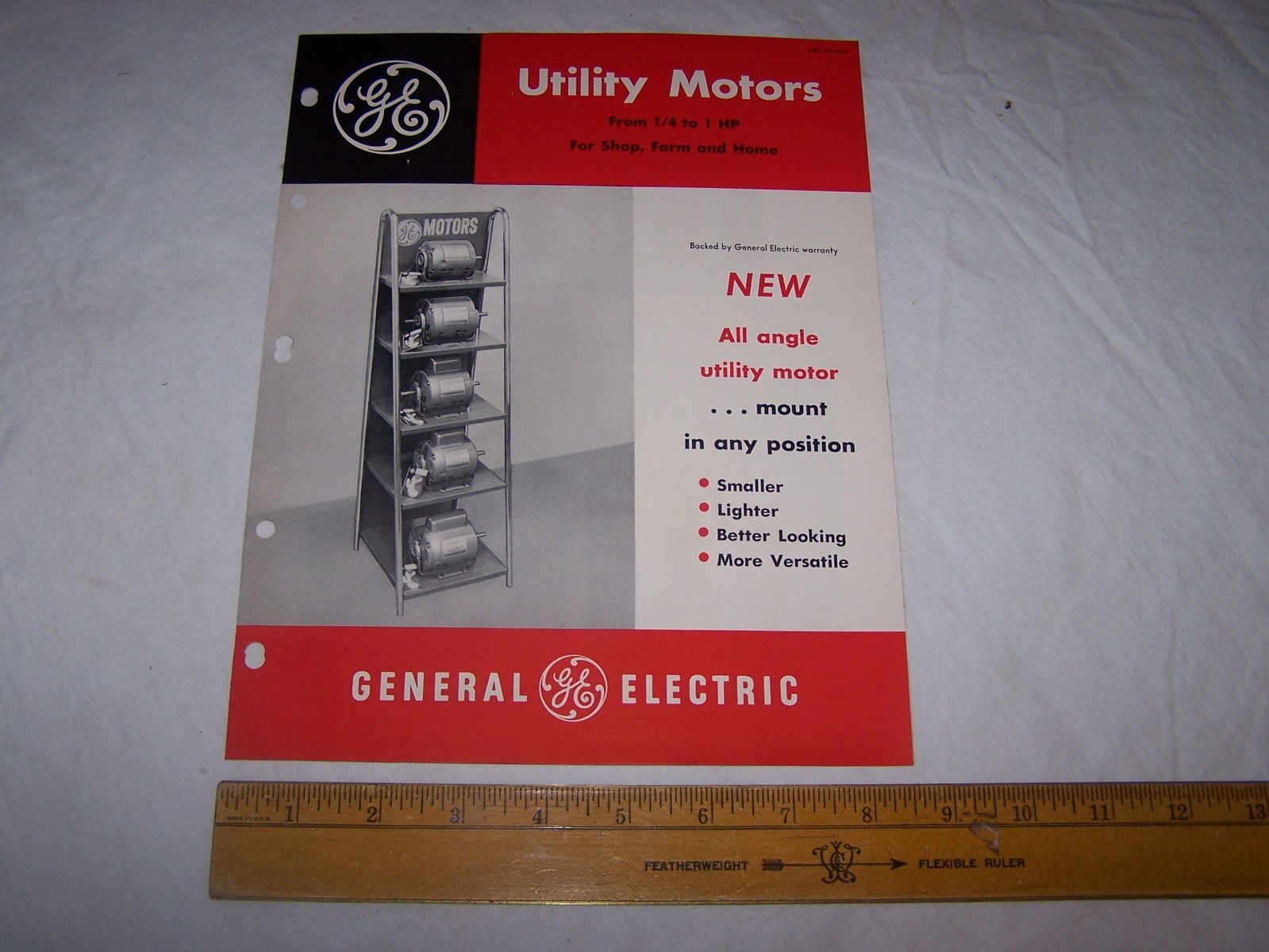 Vintage GE GENERAL ELECTRIC UTILITY MOTORS Brochure | eBay