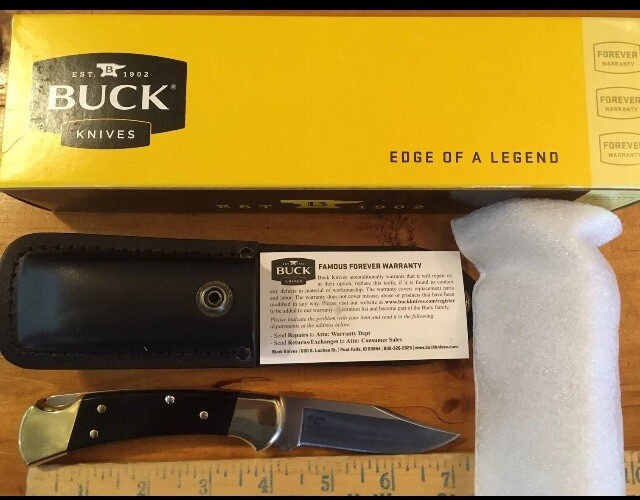 buck knife 112 ranger bos 5160 carbon sheath custom 110 knives lot rare ...