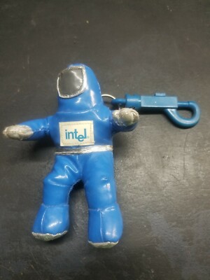 OEM Vintage Intel SpaceMan Key Chain Bunny Man Plush Promo Blue | eBay
