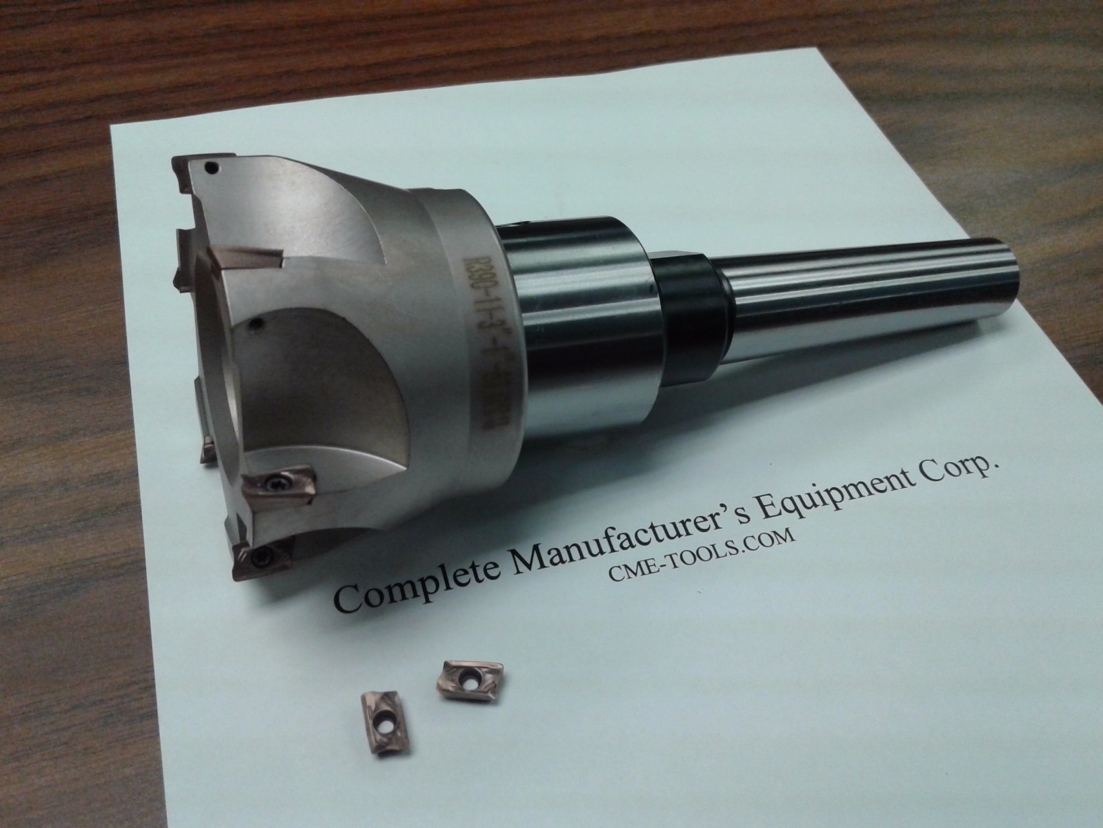 3" 90 degree indexable face mill, shell mill Sandvik, MT3 arbor #506 ...