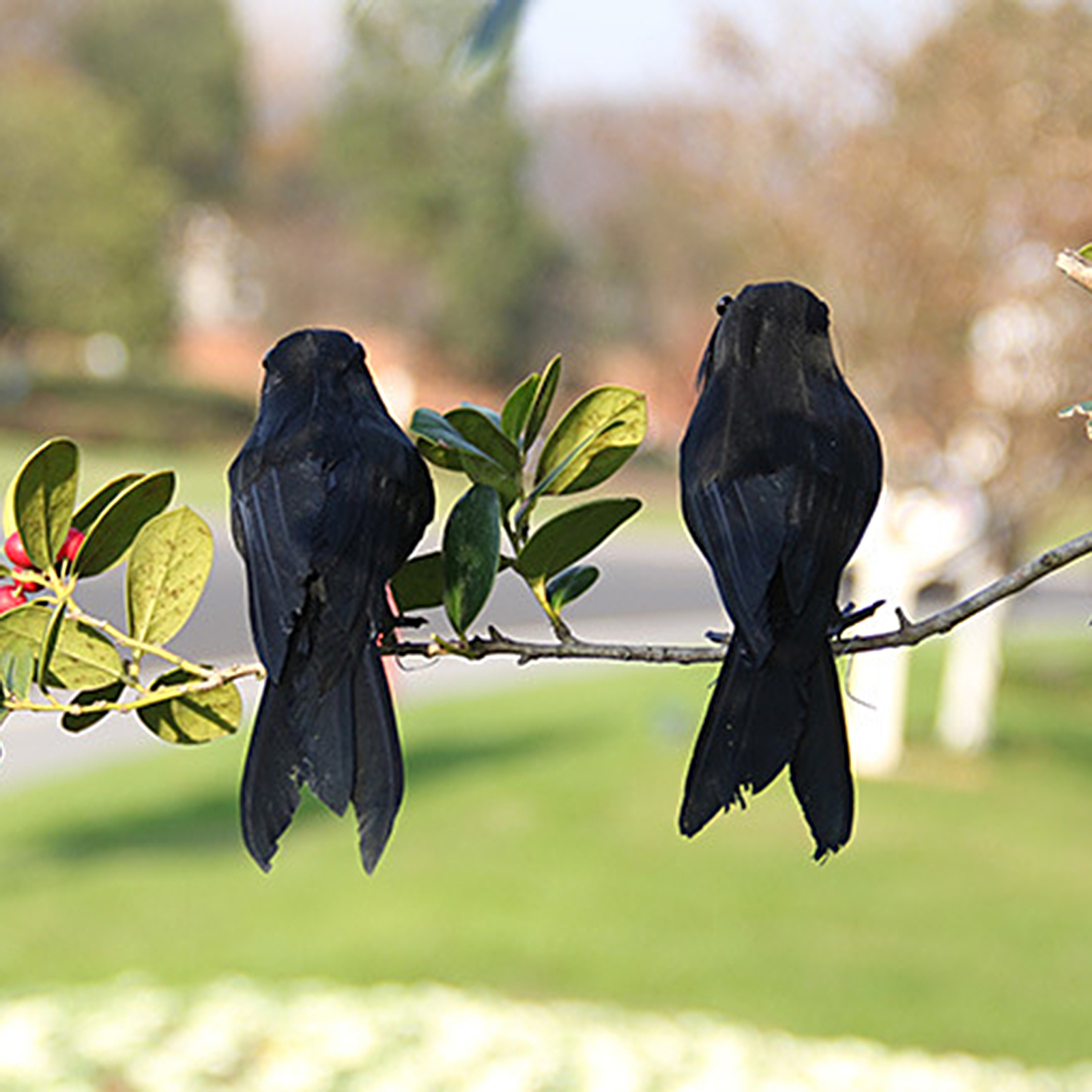 False Crow Standing/flying Home Garden Decoration Halloween Ornament ...