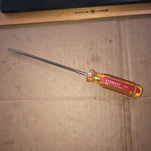 Vintage Stanley Flat Head Screwdriver 9 1/2” Long ~ USA ~ See Photos ...