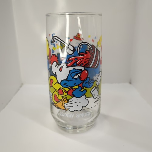 Vintage Peyo 1983 Wallace Berrie & Co. SMURF Drinking Glass Retro Fun ...