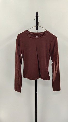 Quince Brown Sleeved Top S | eBay