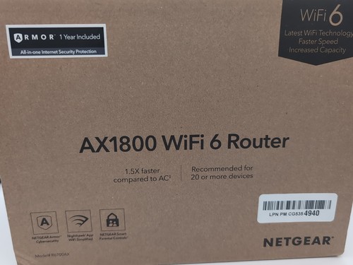 NETGEAR 4-Stream AX1800 WiFi 6 Router Model R6700AXS | eBay