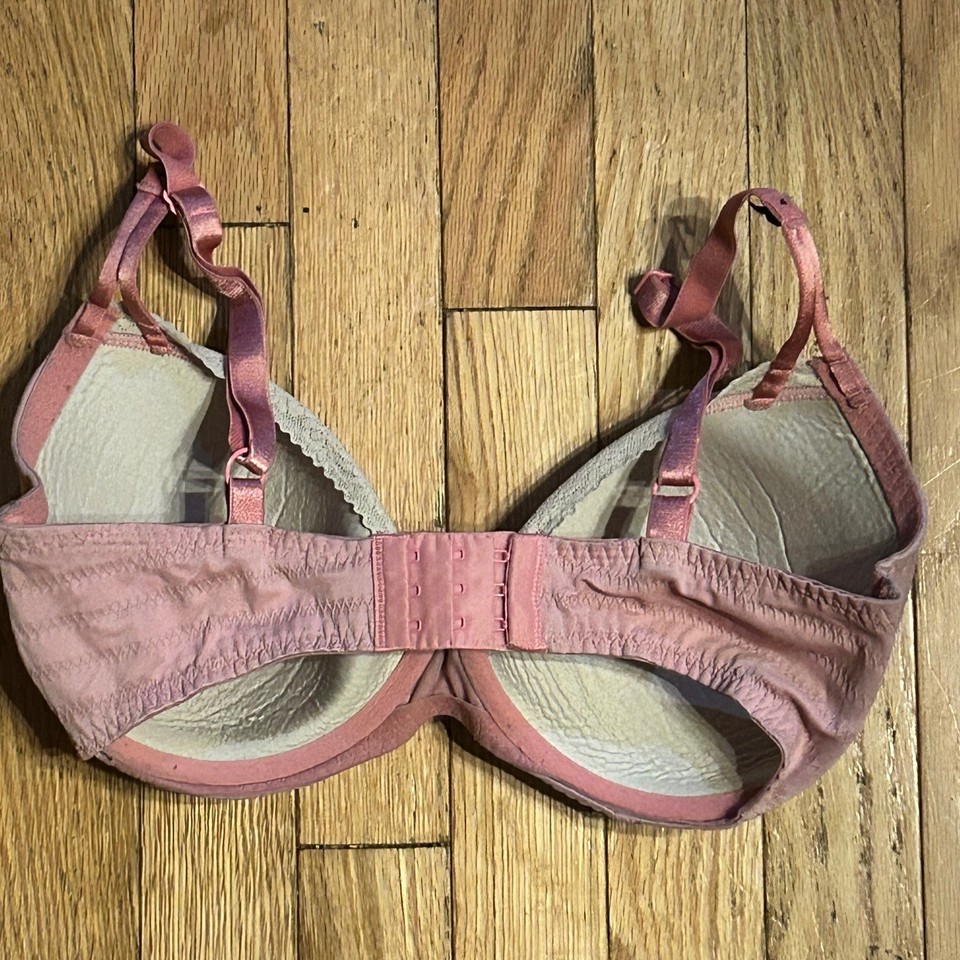 Betsy Johnson Pink Bra Underwire Plunge Size 34DD | eBay