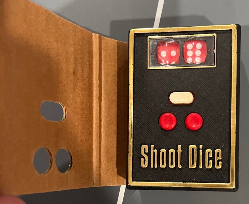 Vintage Shoot Dice game Battery Operated Wel-U Craps Pocket Sized ...