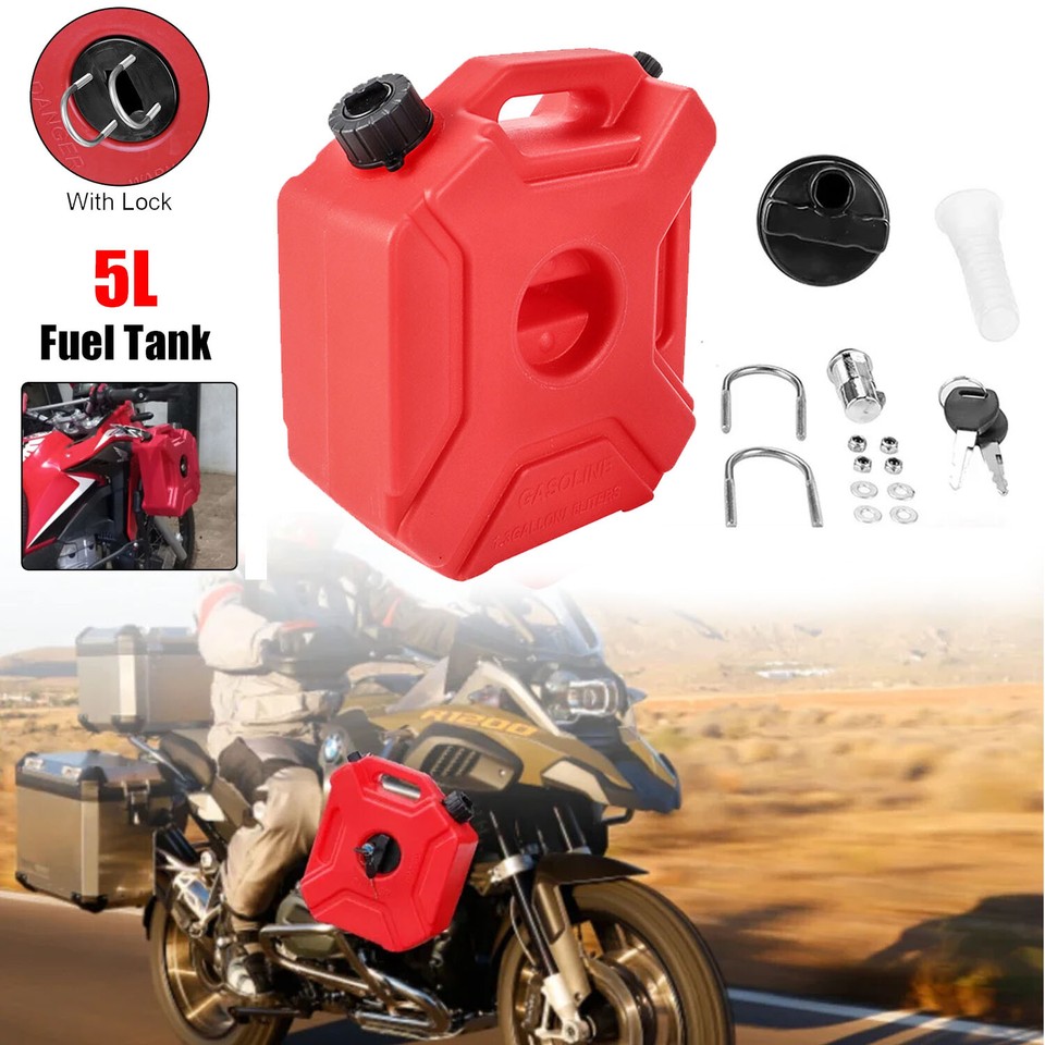 1.3 Gal Portable Gas Fuel Tank Petrol Storage Can For ATV UTV ...
