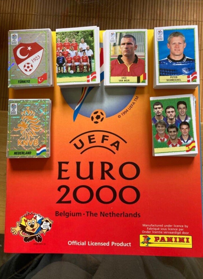 Stop Fakes. Uk Edt. Panini Euro 2000 Complete Sticker Set + Album ...