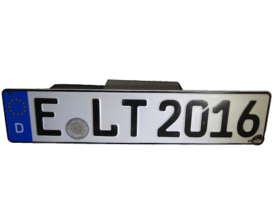 Vintage Metal German EU License Plate- Metal- City Tag- E LT 2016 ...