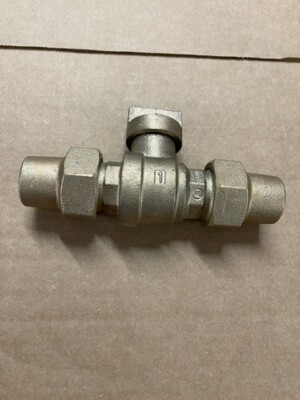 1" FLARE X FLARE BRASS CURB STOP VALVE LEAD FREE | eBay
