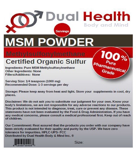 2 lb. MSM Pure Methylsulfonylmethane Powder Pain Relief Joint Arthritis ...