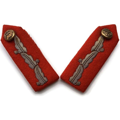 British Army Generals Rank Insignia Cloth Red Tab Collar Gorget PAIR ...