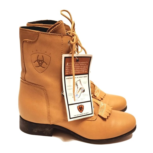 Ariat Women Riding Boot A1 Competitor Size 7.5m Leather Lace up Pre ...
