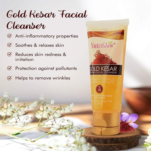 NutriGlow Neem Tulsi + Gold Kesar + Diamond Radiance Face Wash 65ml ...