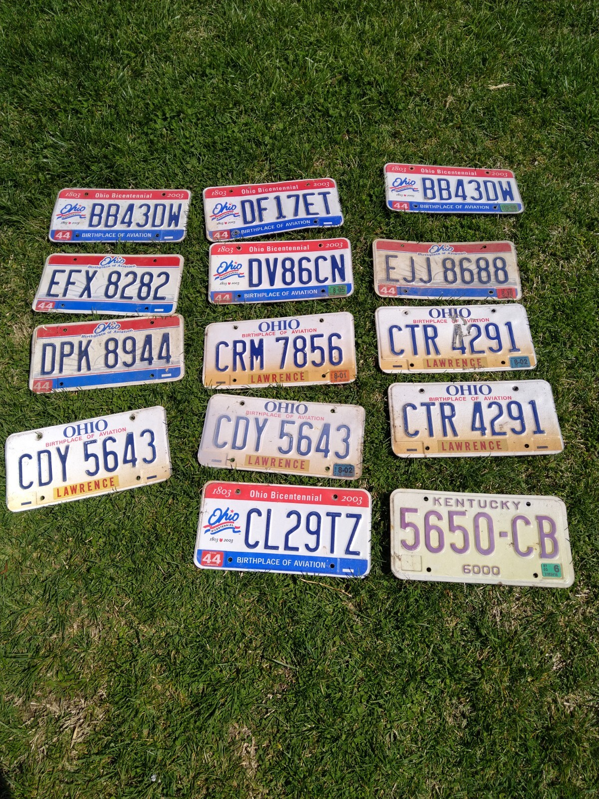OH License Plate LOT of 13 90's 2000's Plates - Expired Ohio Bonus KY ...