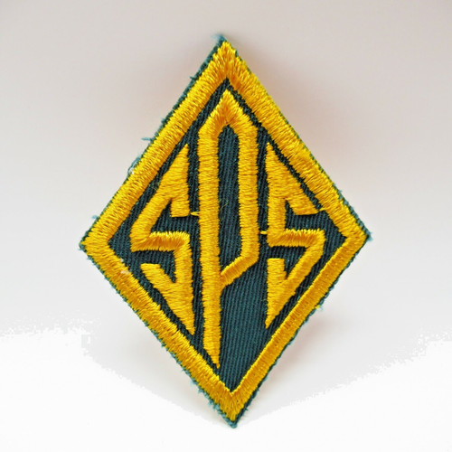 SPS - Monogram - Initials - Diamond - Yellow on Green - Vintage Patch ...
