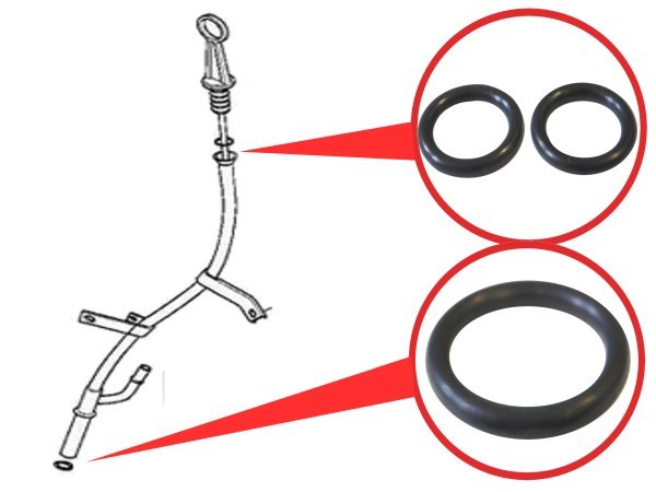 FOR BMW E23 E24 E30 E36 E38 E39 E46 Engine Oil Dipstick Guide Tube 3 O ...