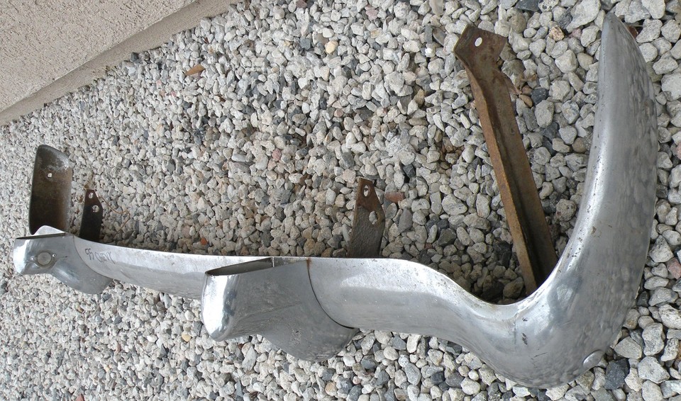 X CHEVY CHEVROLET BEL AIR BELAIR GM NEW PLATED CHROME REAR BACK BUMPER ...