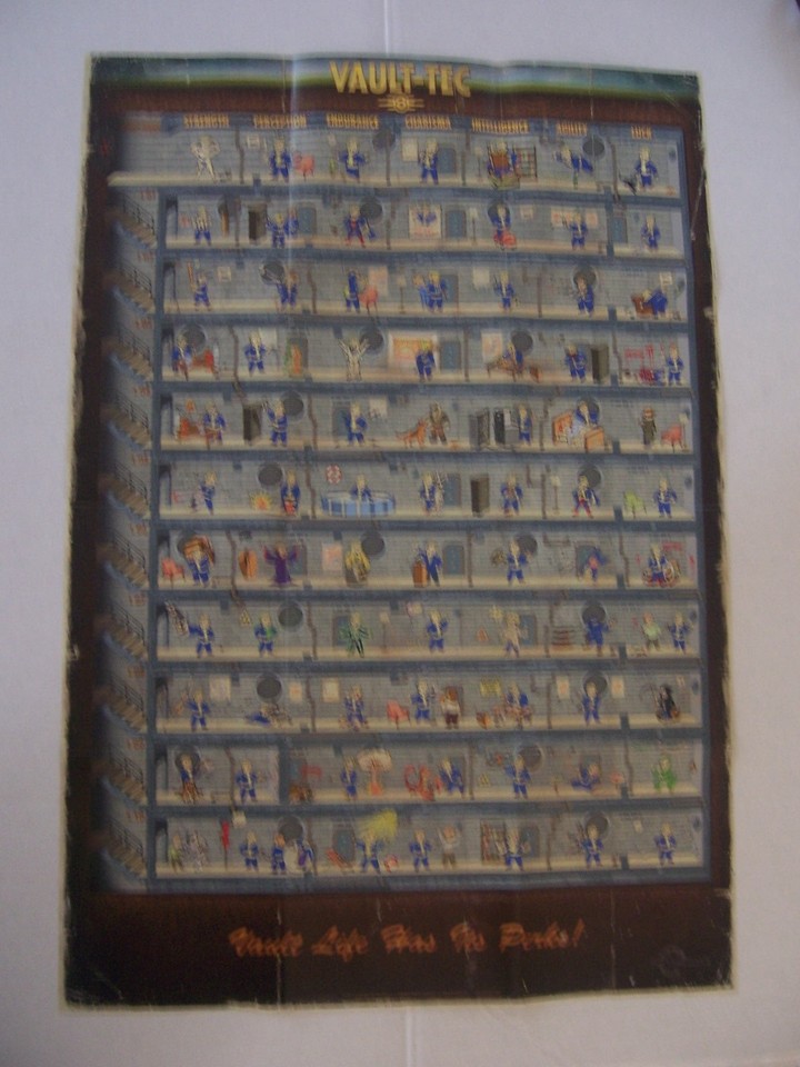 Fallout 4 Vault Life Boy Perks Poster - NEW | eBay