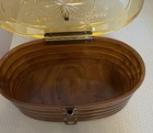 50s vintage Lucite Plastic Box Purse Clear Honey Amber Reverse Carved ...