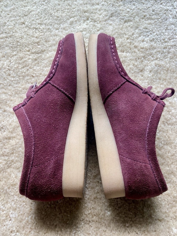Clarks Originals Wallabee Women’s Size 9 Burgundy Suede Leather Shoes ...