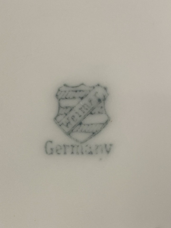 Antique Weimar Germany Porcelain Plates In The Copenhagen Pattern | eBay