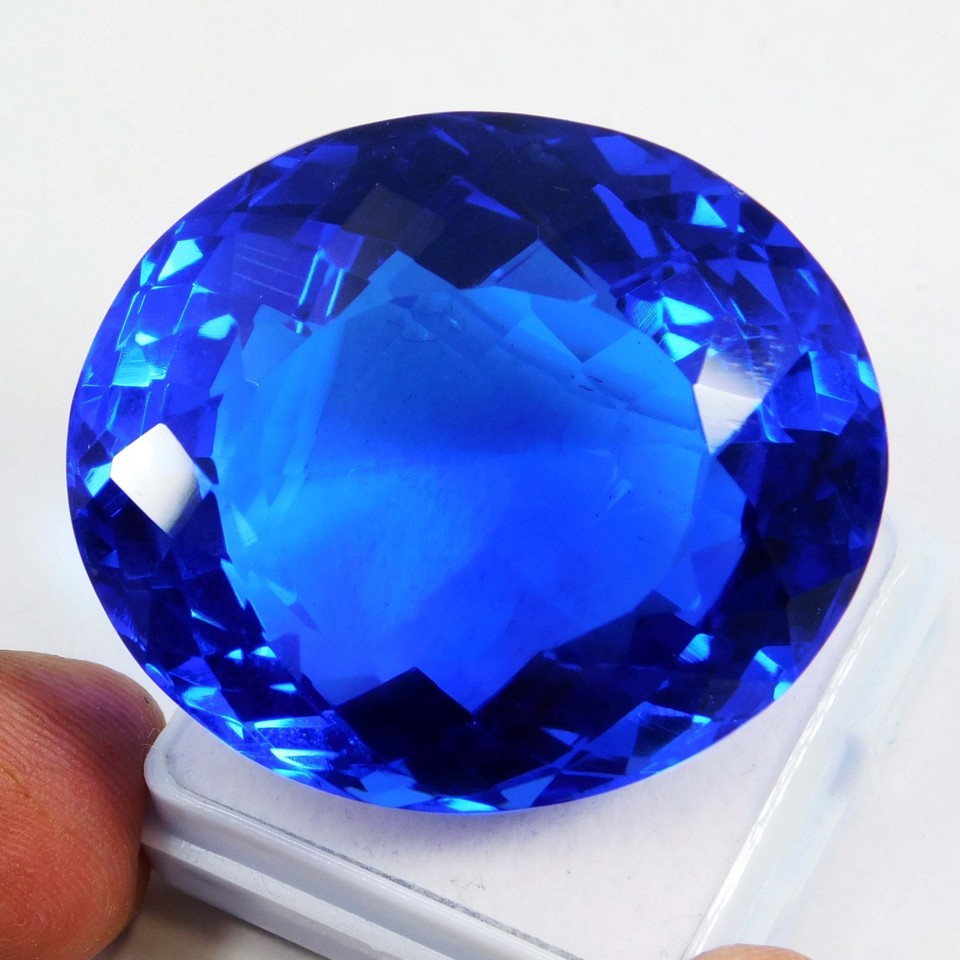 Natural 55 Ct+ Mind Blowing AA+ Blue Tanzanite Oval Cut Certified ...