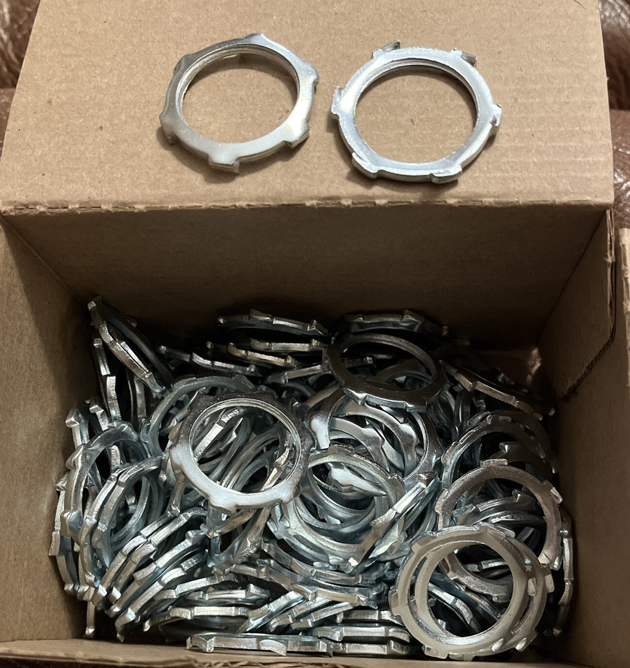 (100-Pack/Lot) RDG Steel 3/4" Electrical Conduit Thread Locknut Lock ...