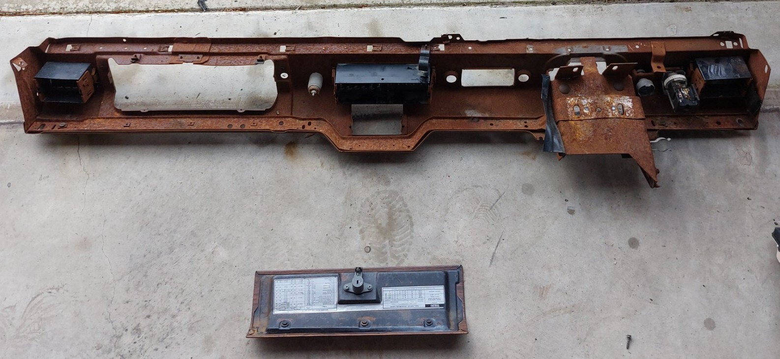 1970-1971 Ford Torino Fairlane Falcon Ranchero Woodgrain AC Lower Dash ...