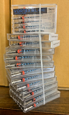 10pk 21mm .04 Asst Vortex Blue Rotary Files Dentsply Tulsa Dental Root ...