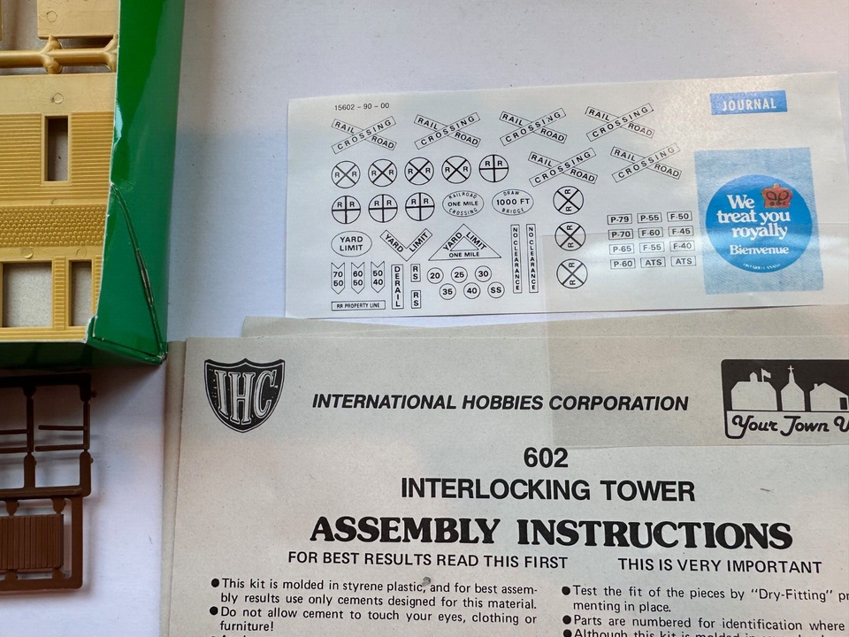 HO Scale Interlocking Tower Model RR Kit By International Hobby Corp ...