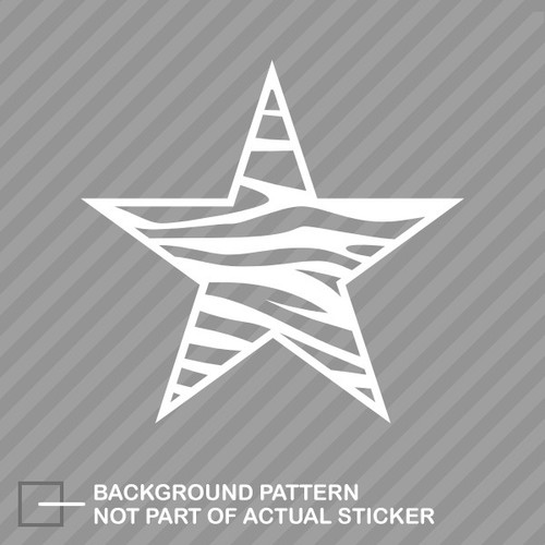 Zebra Print Star Sticker Die Cut Decal | eBay