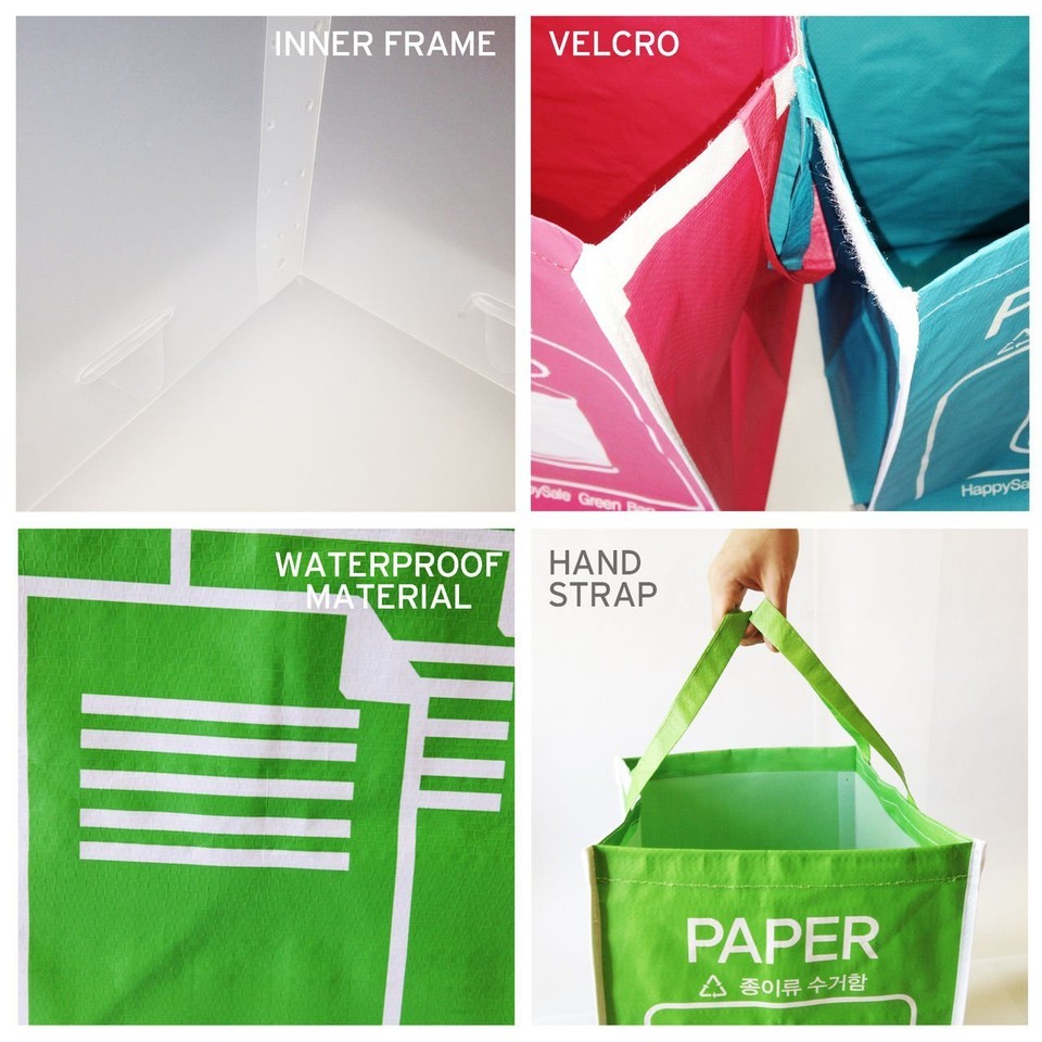 Recycle Bag Separate Recycle Bin Waterproof Wastebaskets with Inner ...